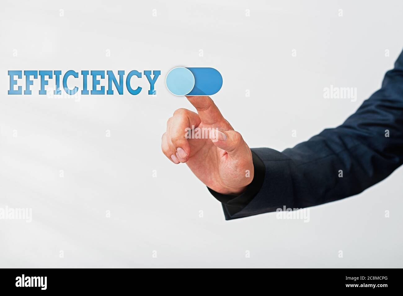 Writing note showing Efficiency. Business concept for ability to avoid ...