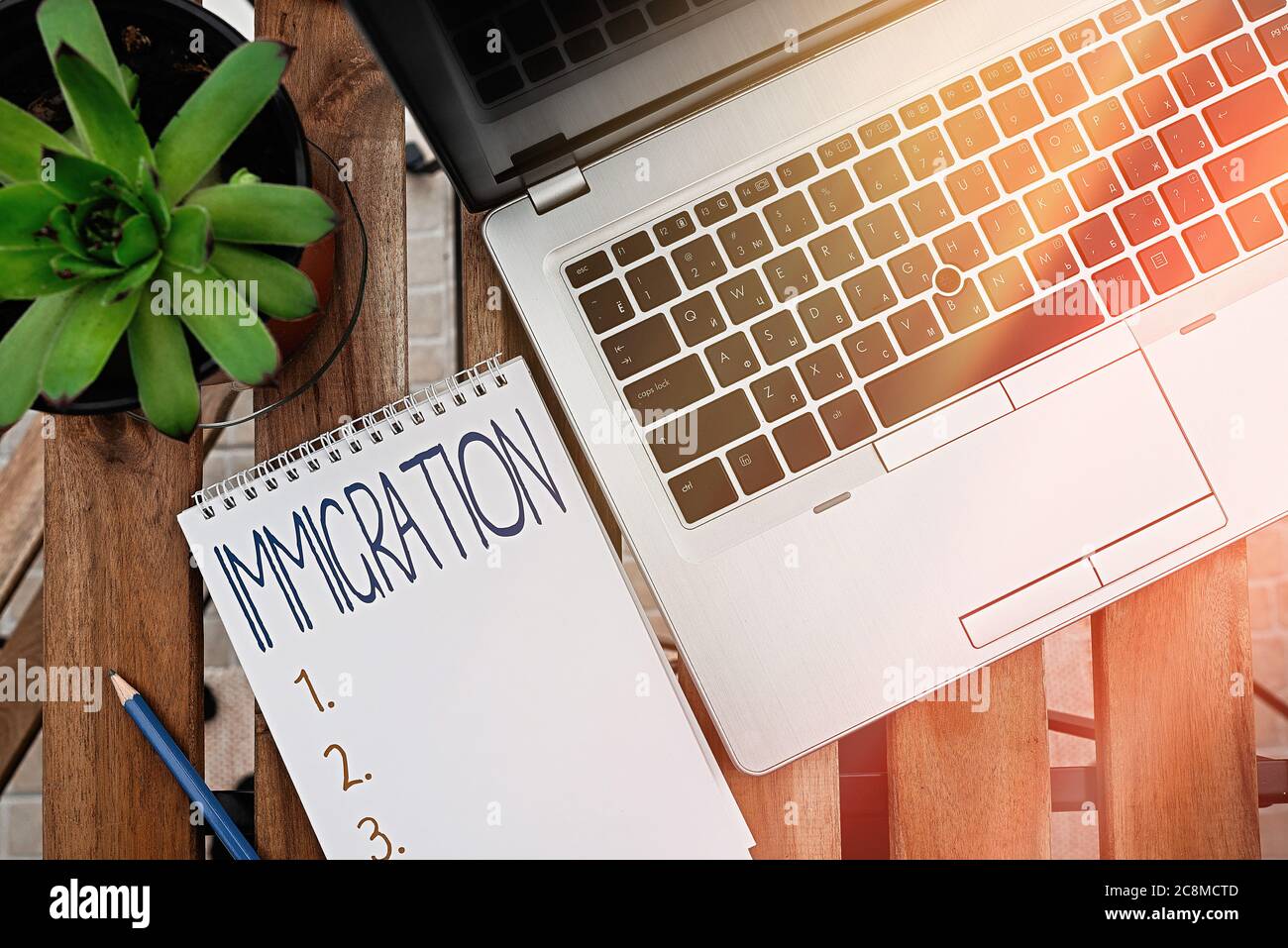 Handwriting text Immigration. Conceptual photo the action of coming to ...