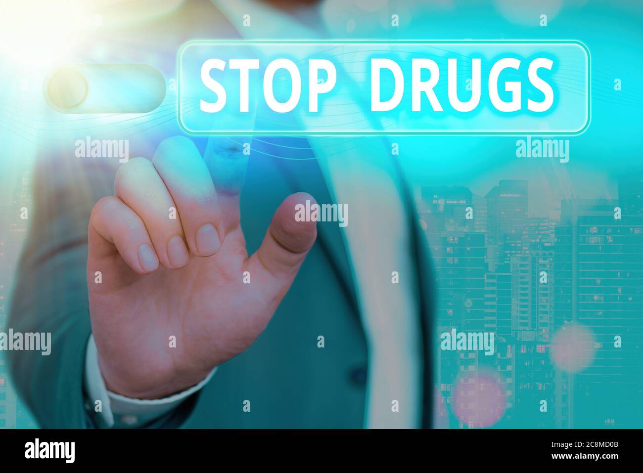 Handwriting text Stop Drugs. Conceptual photo put an end on the ...