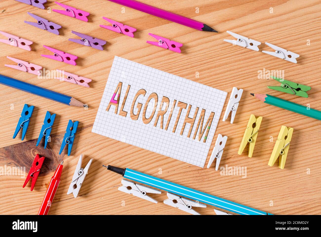 Conceptual hand writing showing Algorithm. Concept meaning procedure for solving a problem or ...
