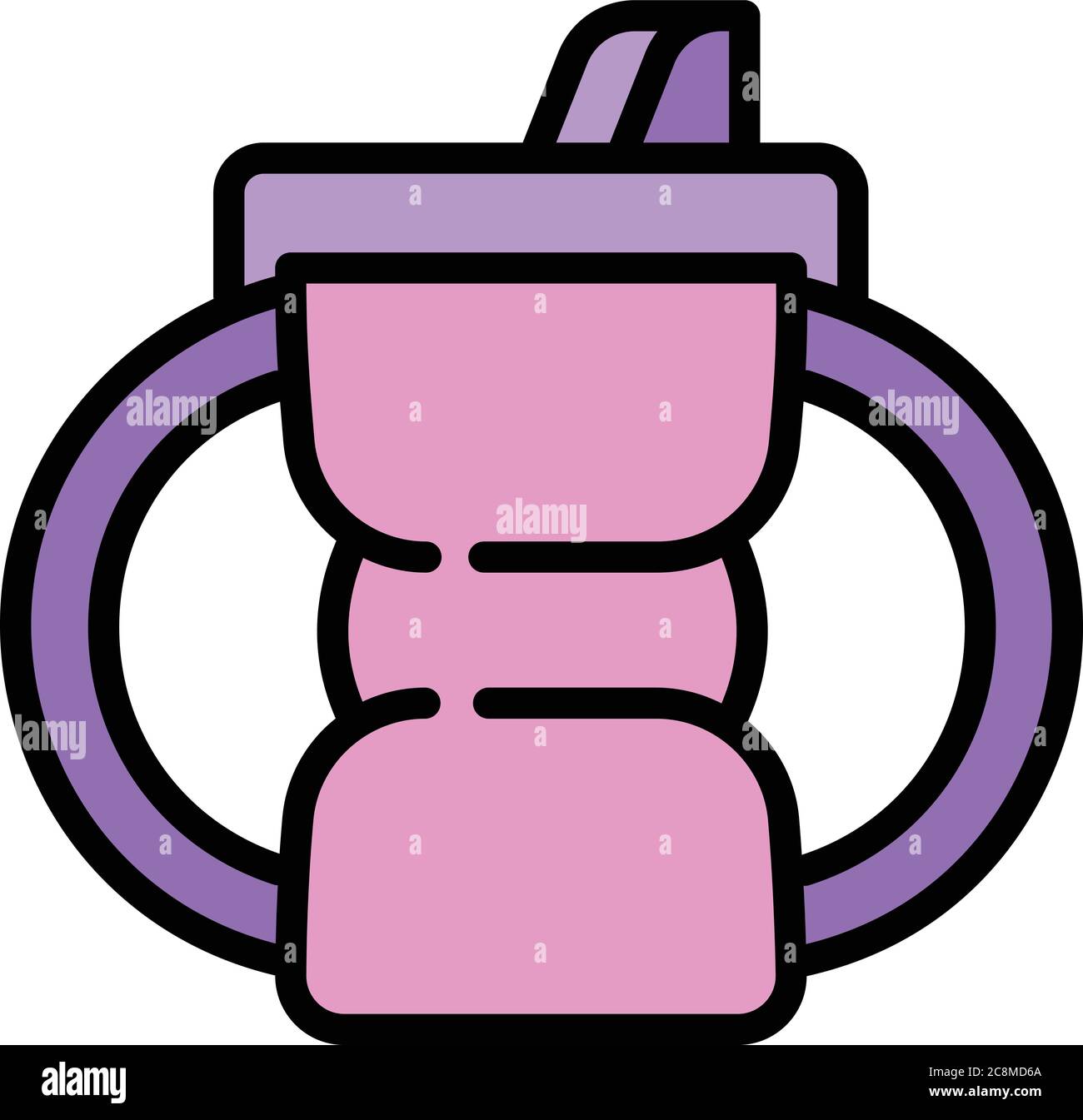 Water sippy cup icon. Outline water sippy cup vector icon for web ...