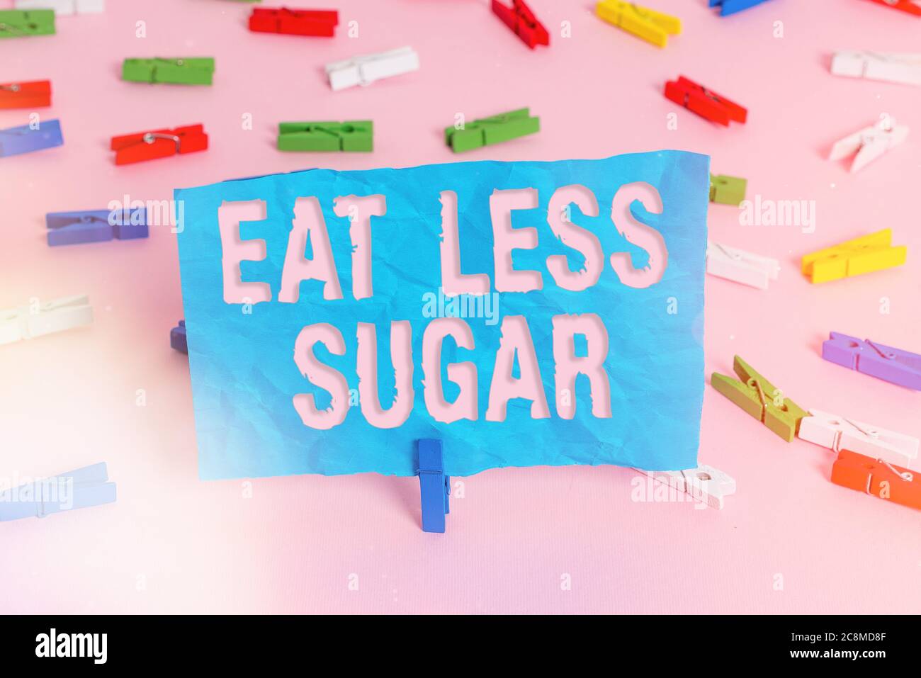 Conceptual hand writing showing Eat Less Sugar. Concept meaning ...
