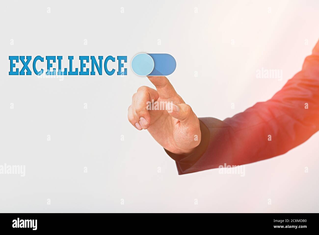 Writing note showing Excellence. Business concept for quality which is ...