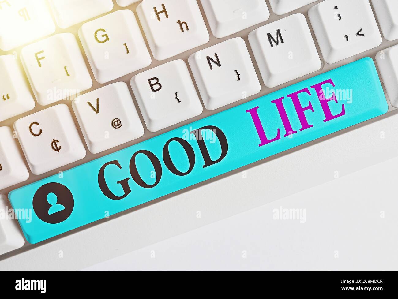 Writing note showing Good Life. Business concept for living in comfort ...