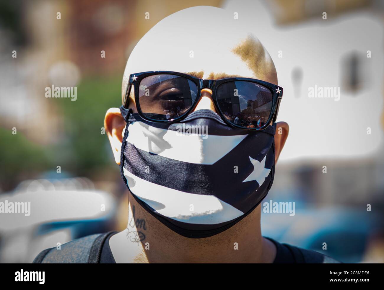 Pro Libertad--free Puerto Rico activist protest march in New York City ...