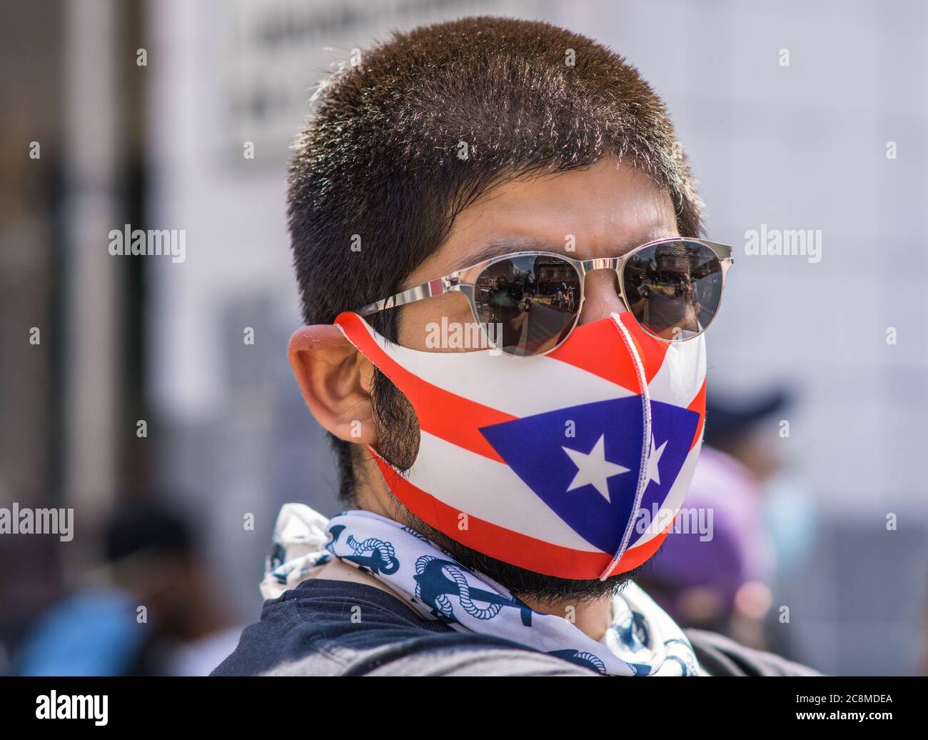 Pro Libertad--free Puerto Rico activist protest march in New York City ...