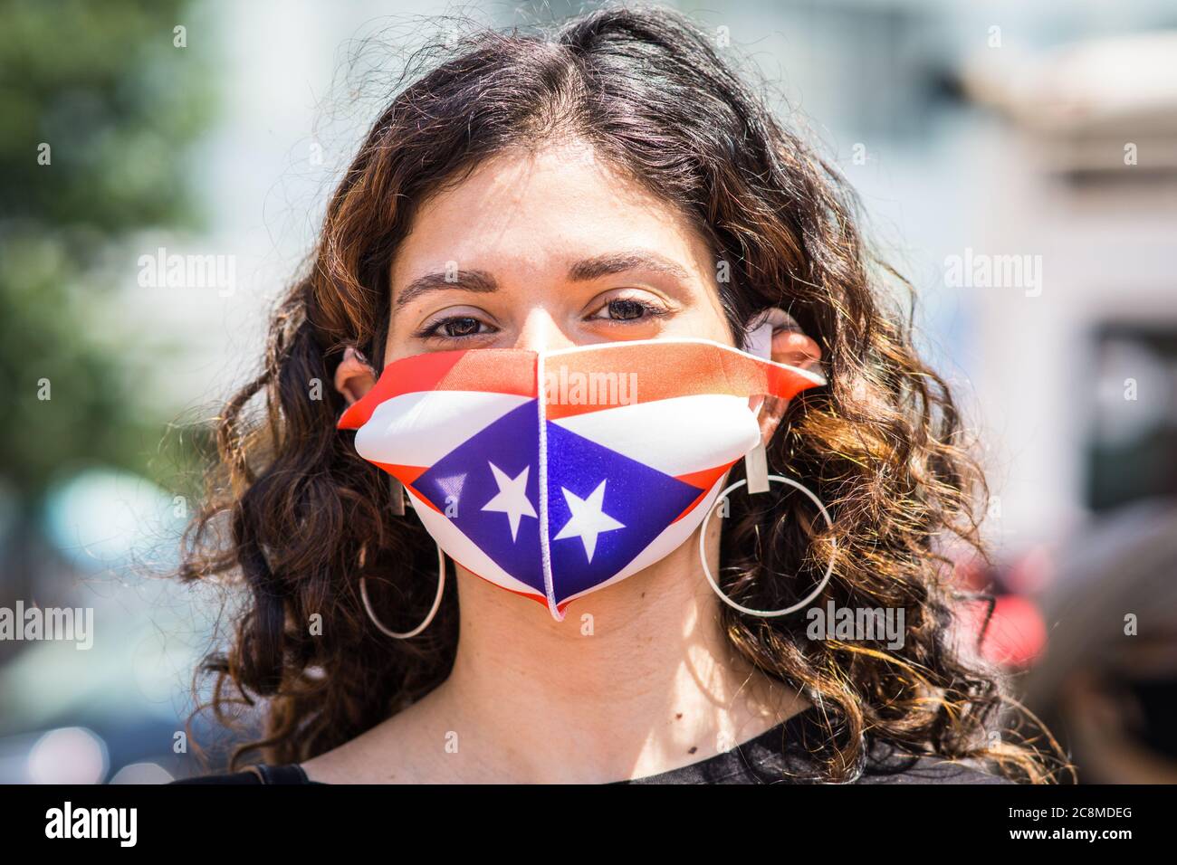 Pro Libertad--free Puerto Rico activist protest march in New York City ...