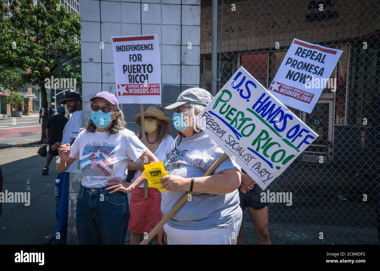 Pro Libertad--free Puerto Rico activist protest march in New York City ...