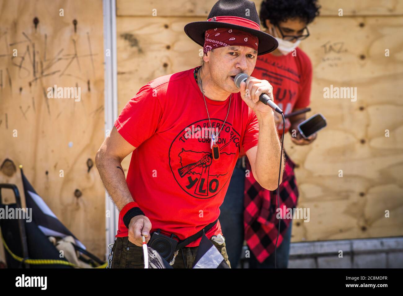 Pro Libertad--free Puerto Rico activist protest march in New York City ...