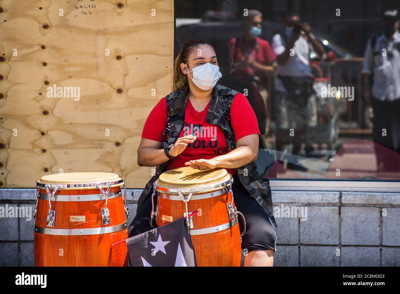 Pro Libertad--free Puerto Rico activist protest march in New York City ...