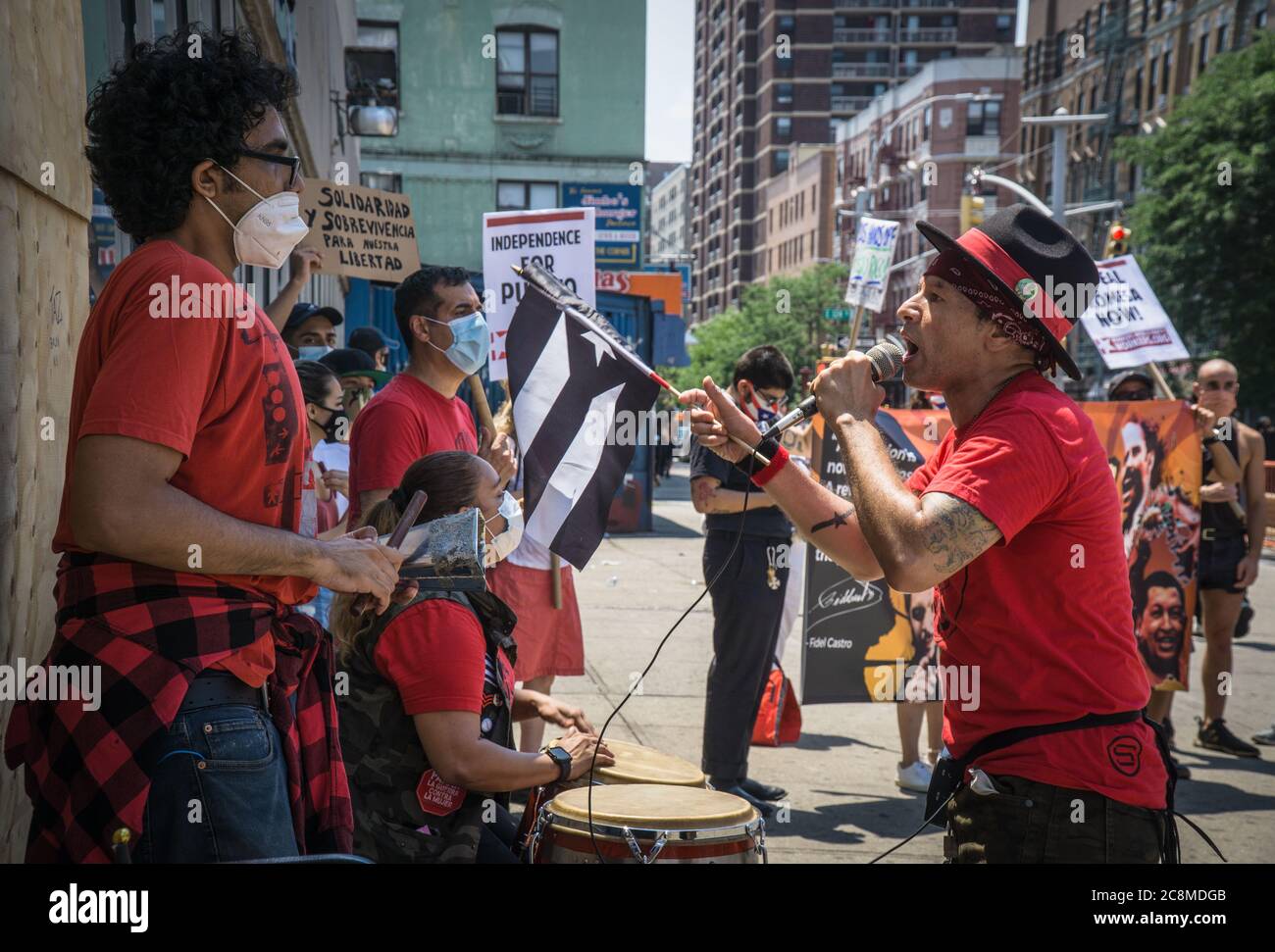 Pro Libertad--free Puerto Rico activist protest march in New York City ...