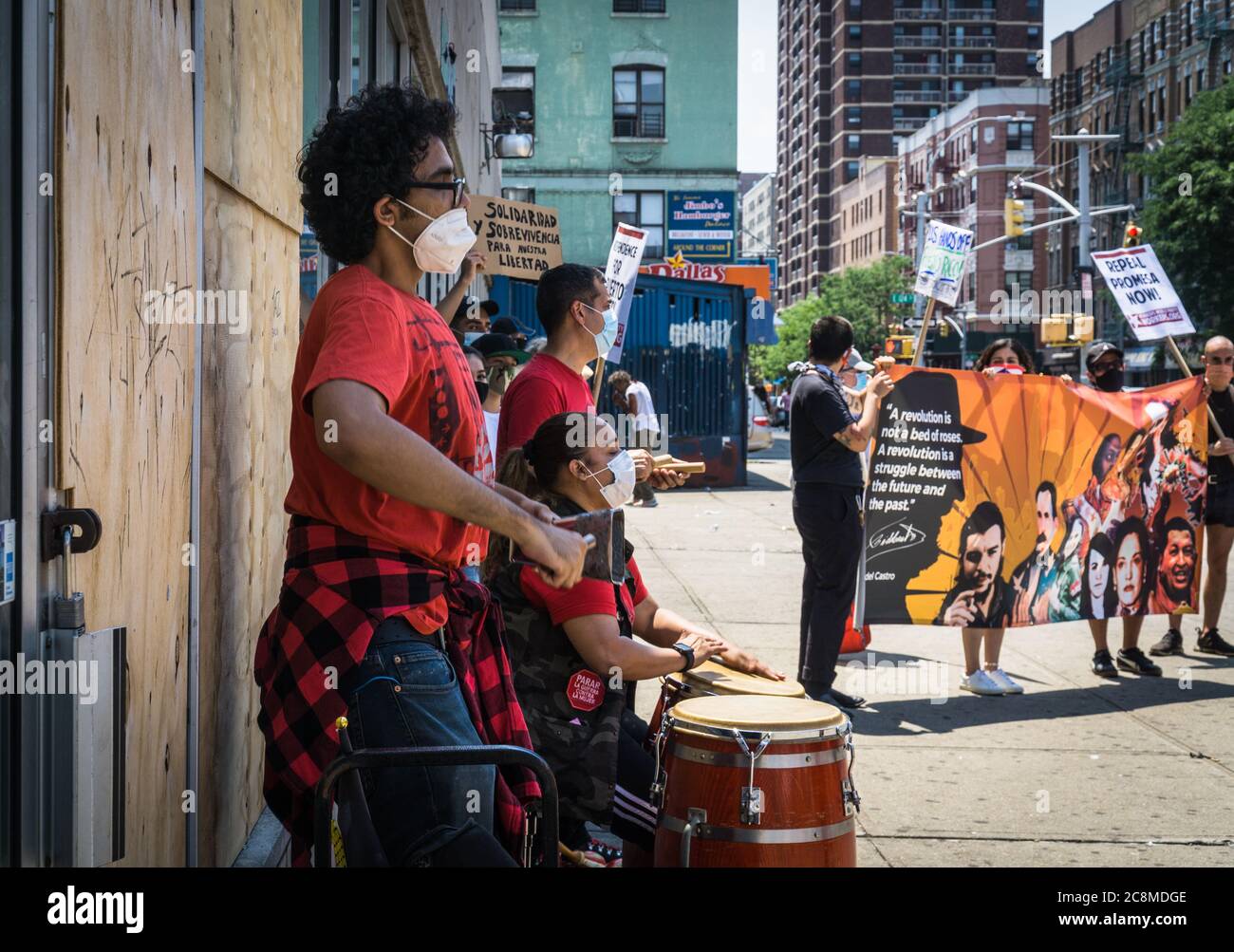 Pro Libertad--free Puerto Rico activist protest march in New York City ...