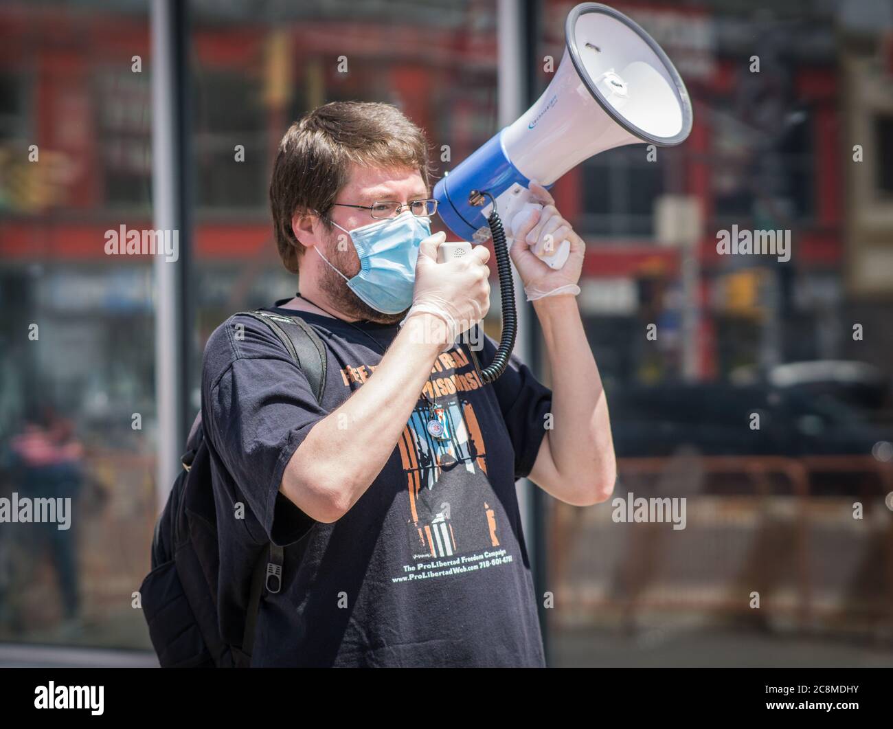 Pro Libertad--free Puerto Rico activist protest march in New York City ...