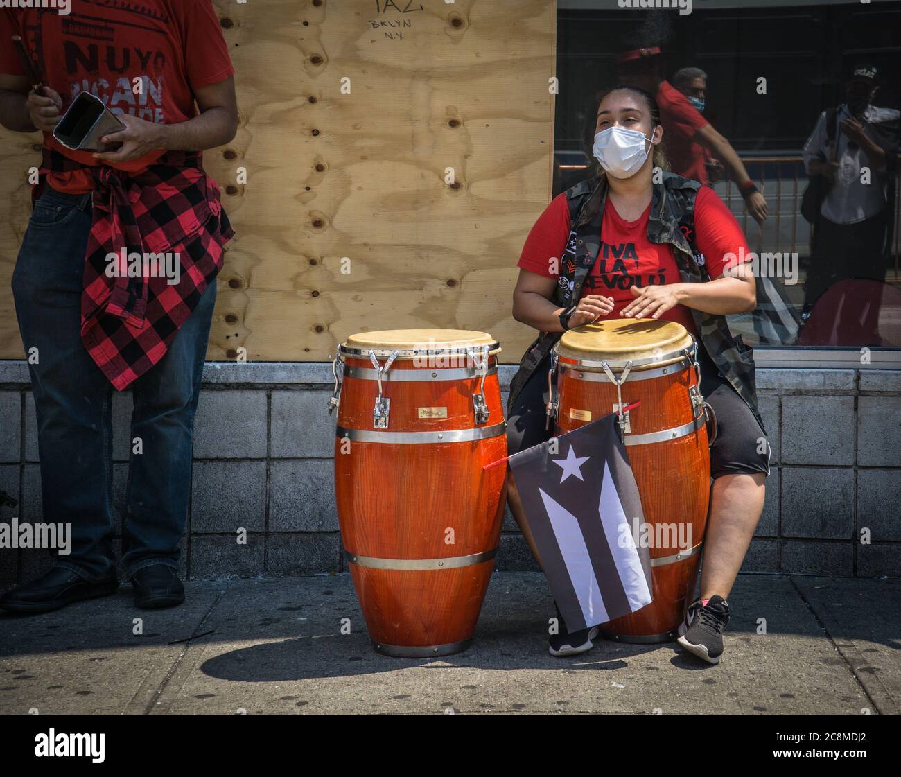 Pro Libertad--free Puerto Rico activist protest march in New York City ...