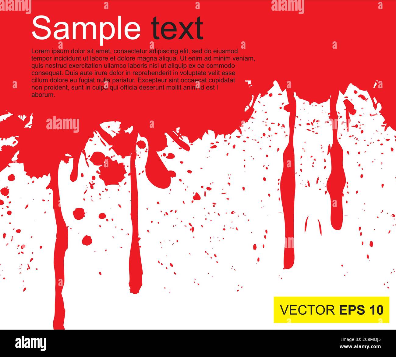 Blood splattered. Abstract background. Big realistic blood splashed on ...