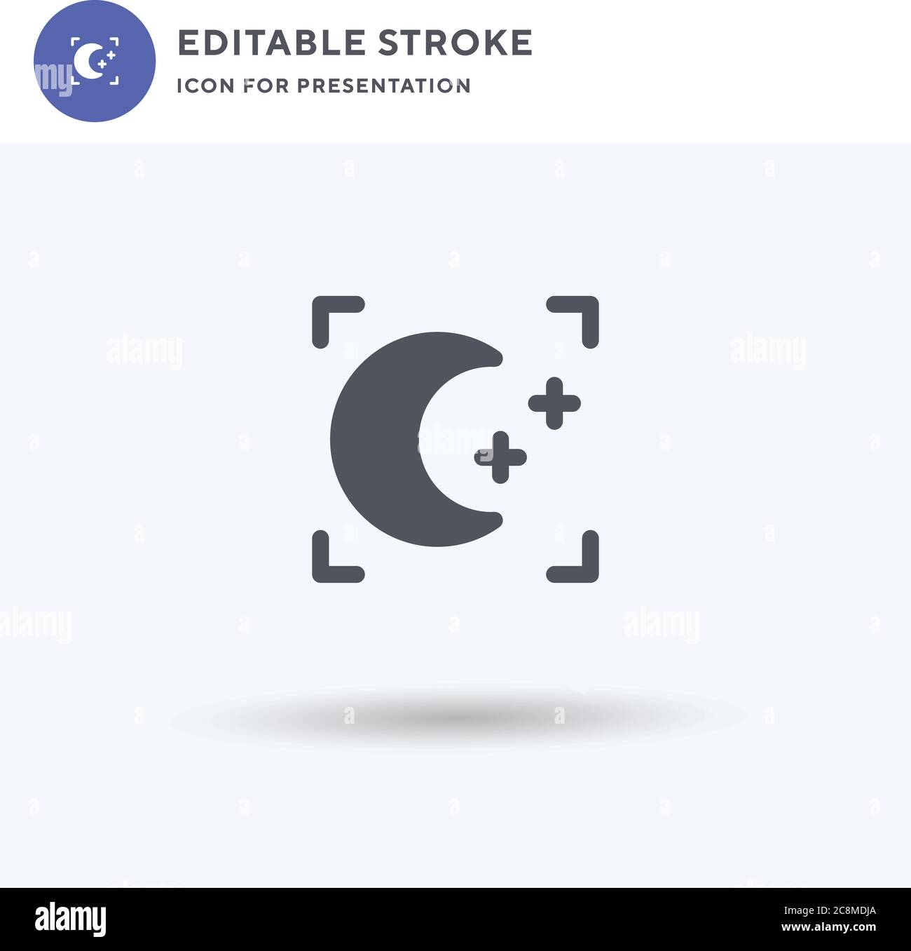 Night Mode icon vector, filled flat sign, solid pictogram isolated on ...