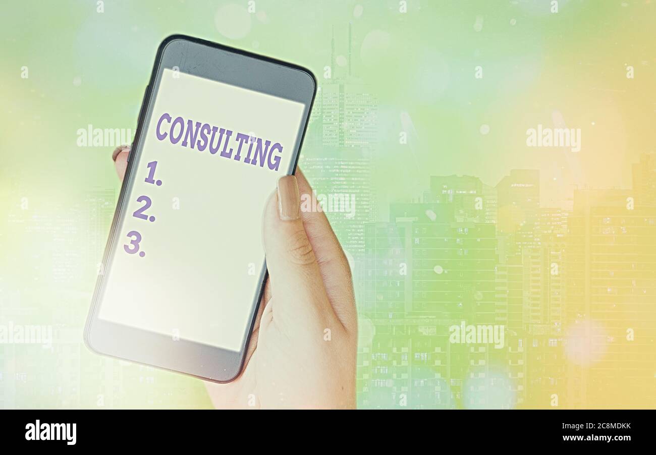 Writing note showing Consulting. Business concept for business of ...