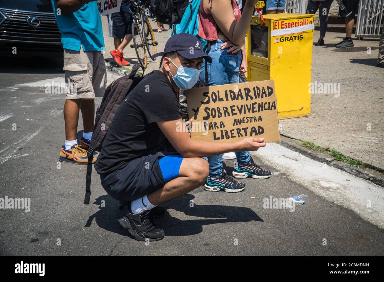 Pro Libertad--free Puerto Rico activist protest march in New York City ...