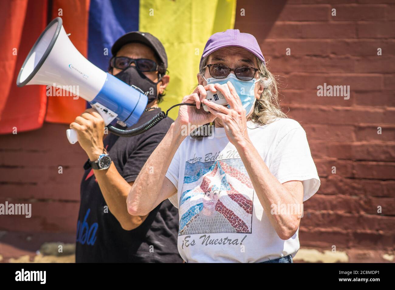 Pro Libertad--free Puerto Rico activist protest march in New York City ...