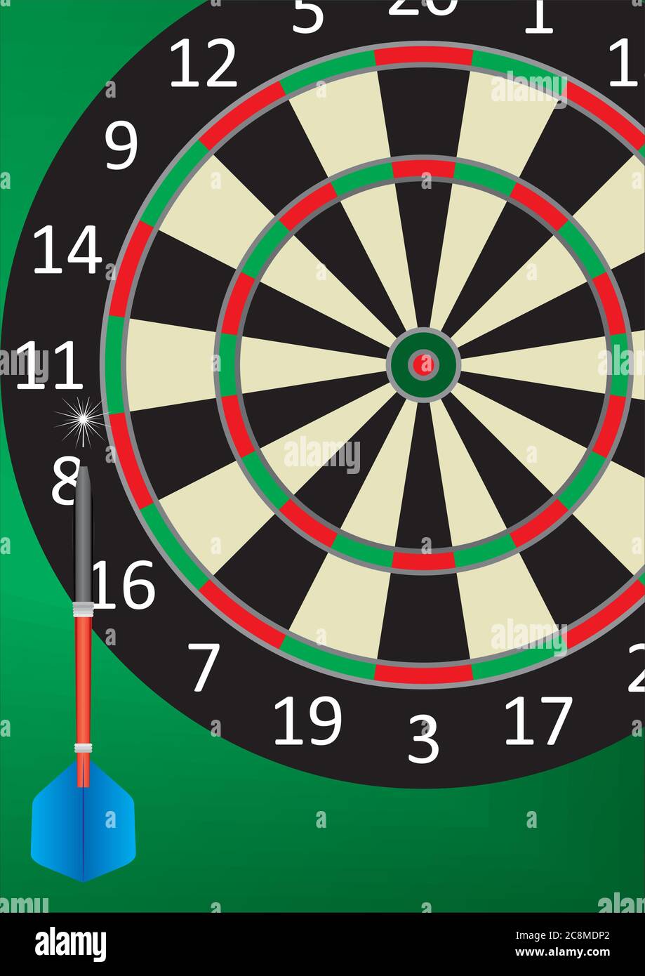 Darts. Vector illustration. Darts advertising, design template for your ...