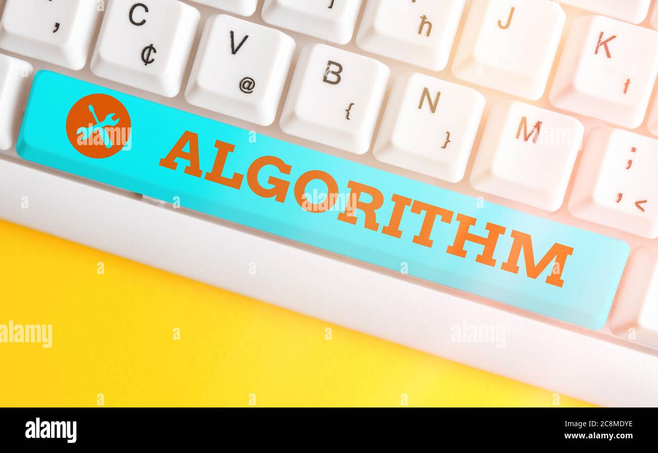 Handwriting text Algorithm. Conceptual photo procedure for solving a problem or accomplishing ...