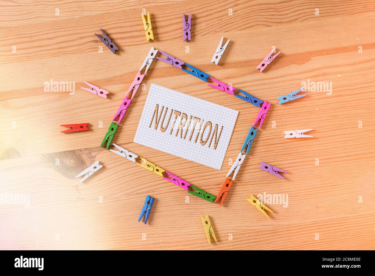 Writing note showing Nutrition. Business concept for act or process of ...