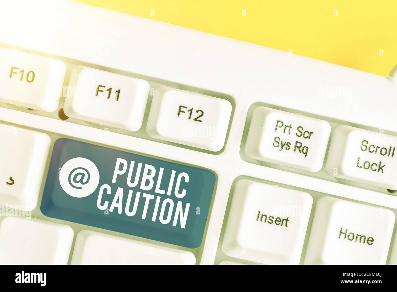 Writing note showing Public Caution. Business concept for formal ...