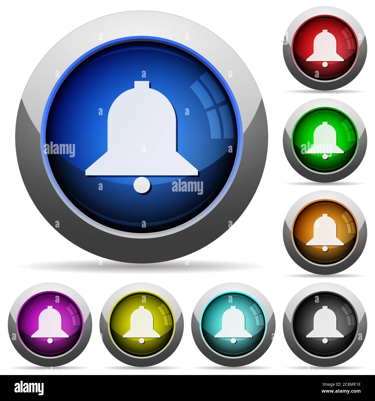 Silver christmas bell on Stock Vector Images - Alamy