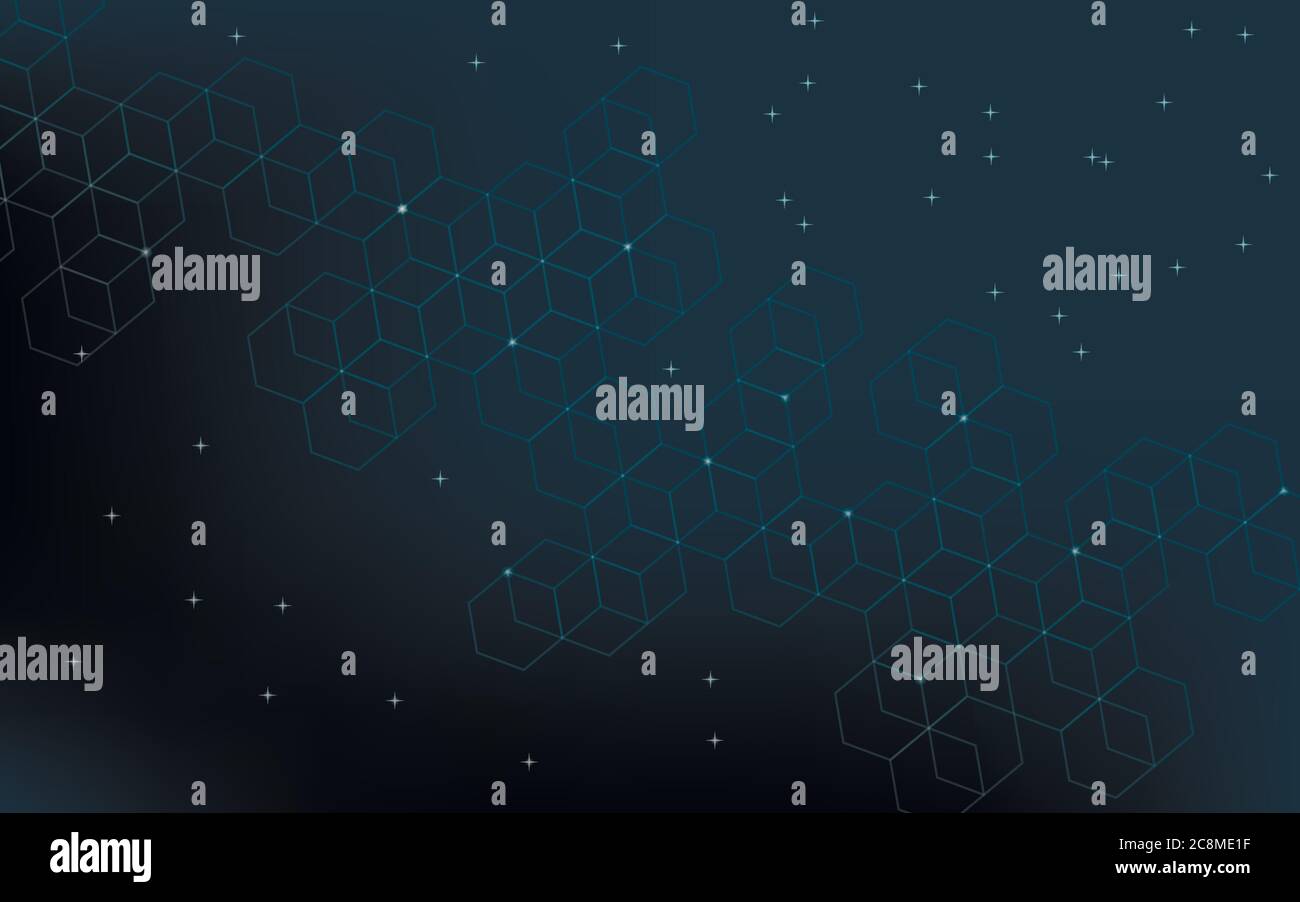 Abstract hexagonal background. Scientific and technological concept, vector illustration Stock ...
