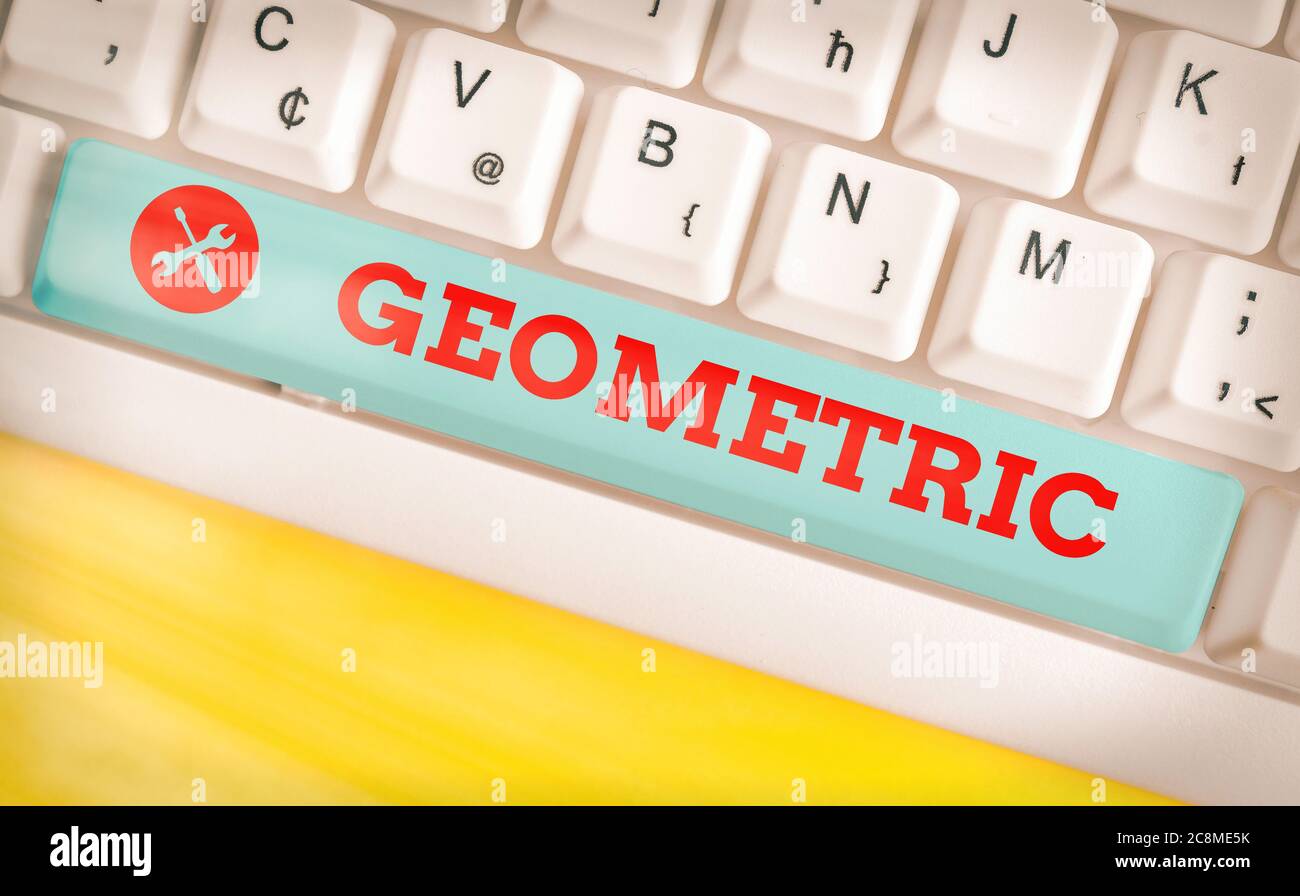 Handwriting text Geometric. Conceptual photo using straight or curved ...