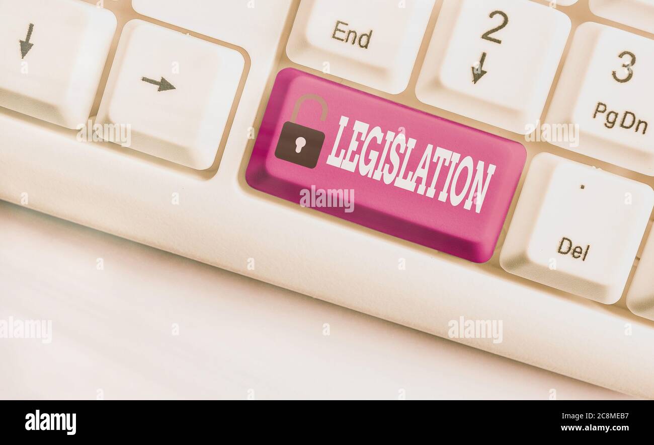 Word writing text Legislation. Business photo showcasing the exercise ...