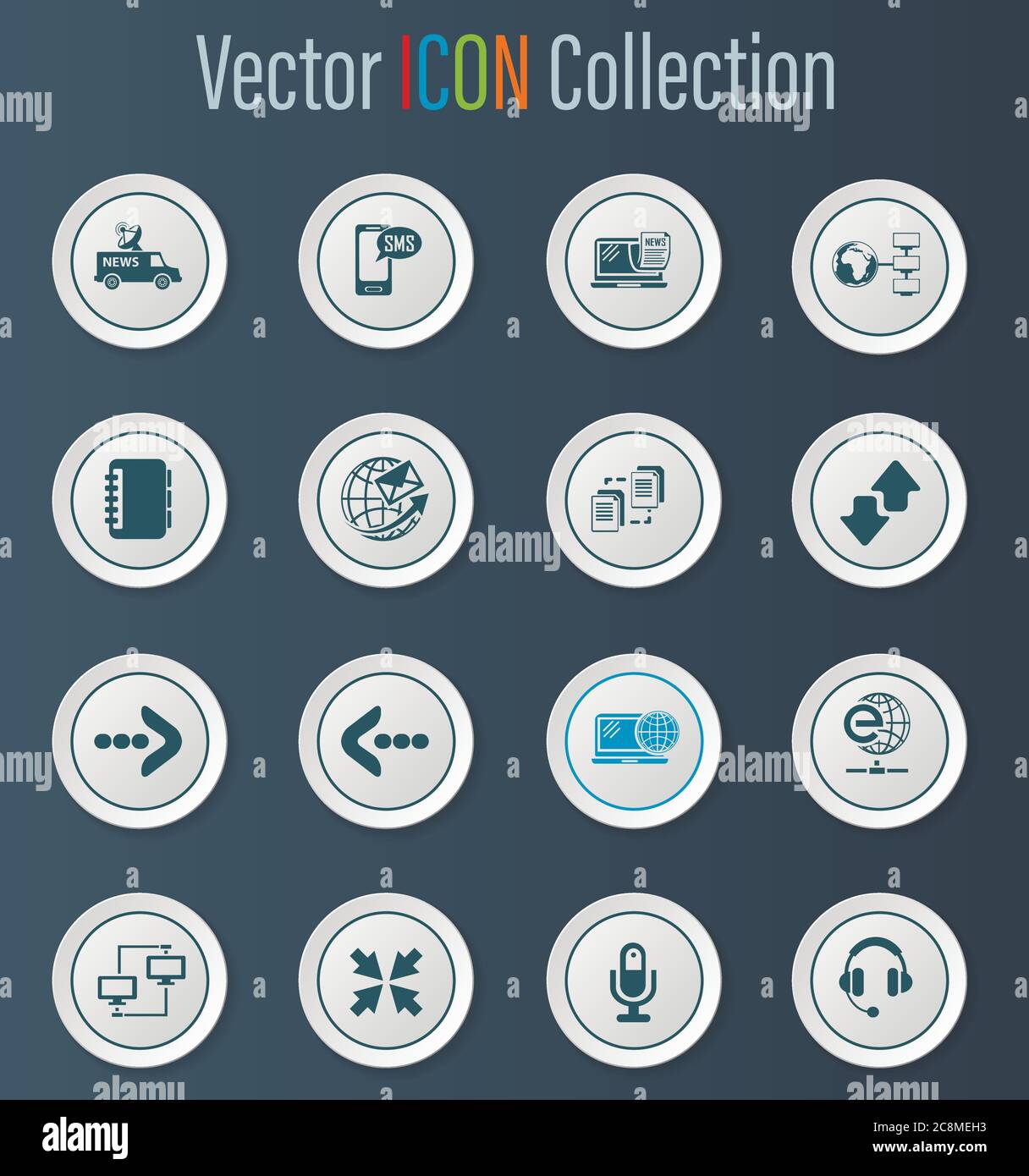 Communication icons set Stock Vector Image & Art - Alamy