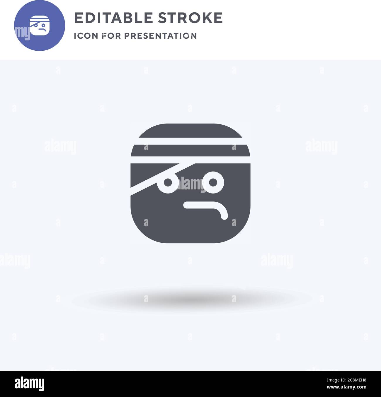 Injury icon vector, filled flat sign, solid pictogram isolated on white ...