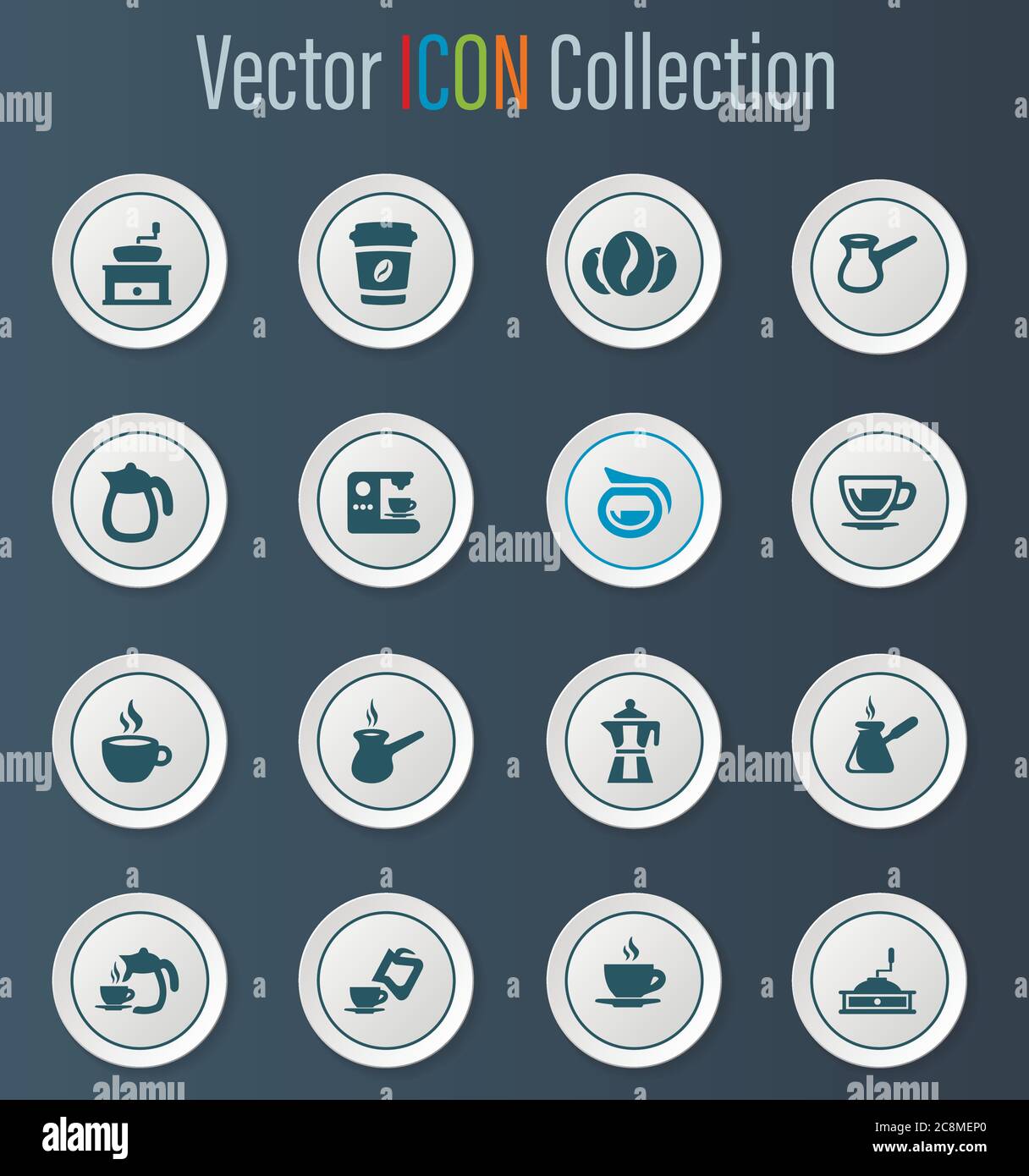 Coffee icons set Stock Vector Image & Art - Alamy