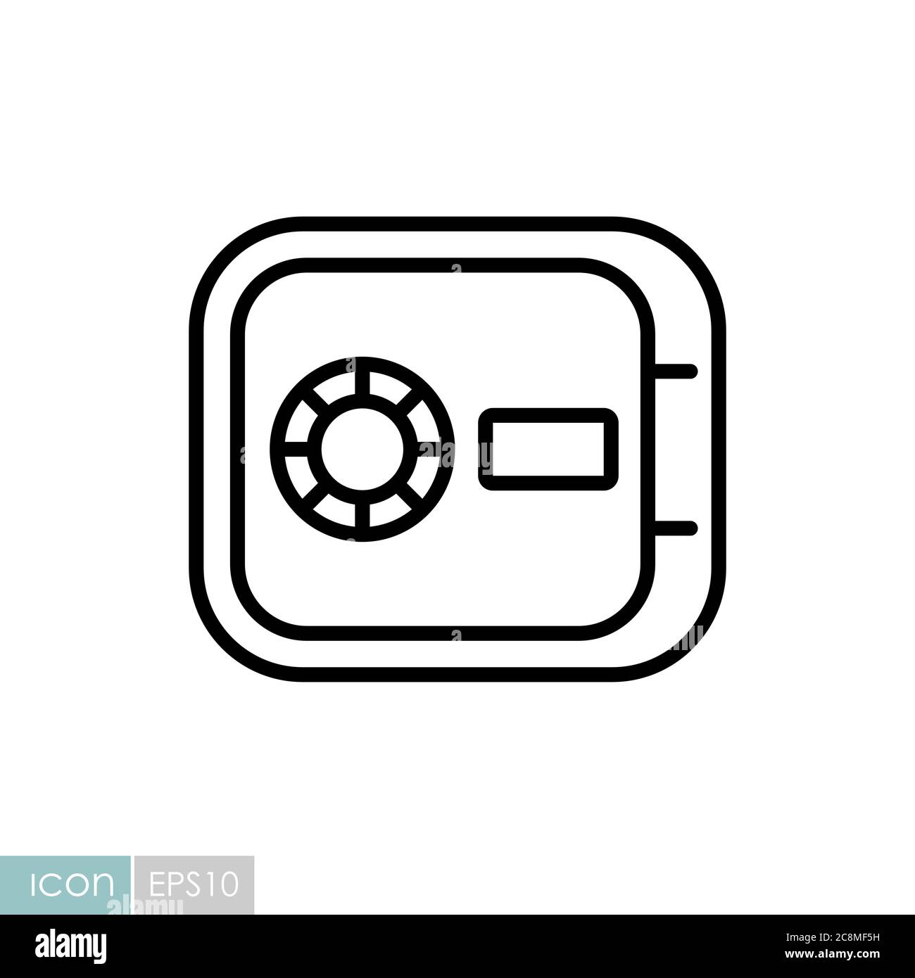 In room safe flat vector icon. Graph symbol for travel and tourism web ...