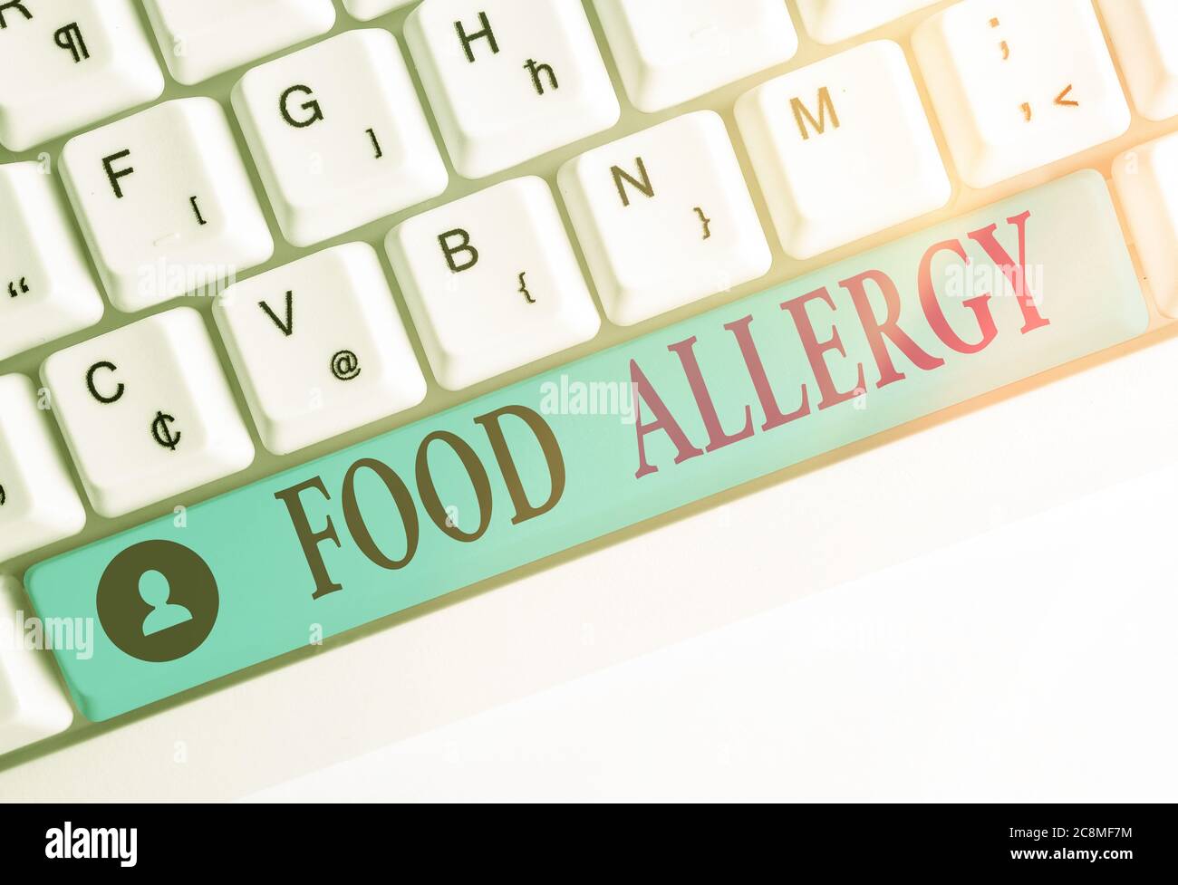 Writing note showing Food Allergy. Business concept for abnormal immune ...