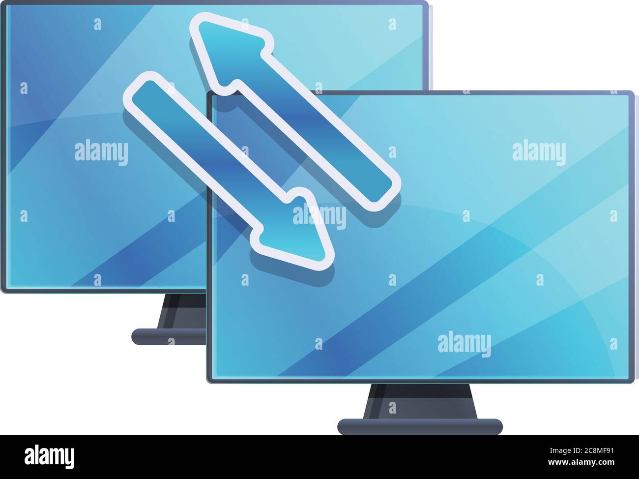 Computer remote access icon. Cartoon of computer remote access vector ...