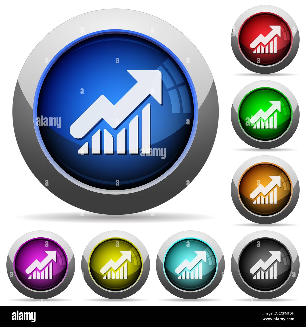 Grey graph bars icon hi-res stock photography and images - Alamy