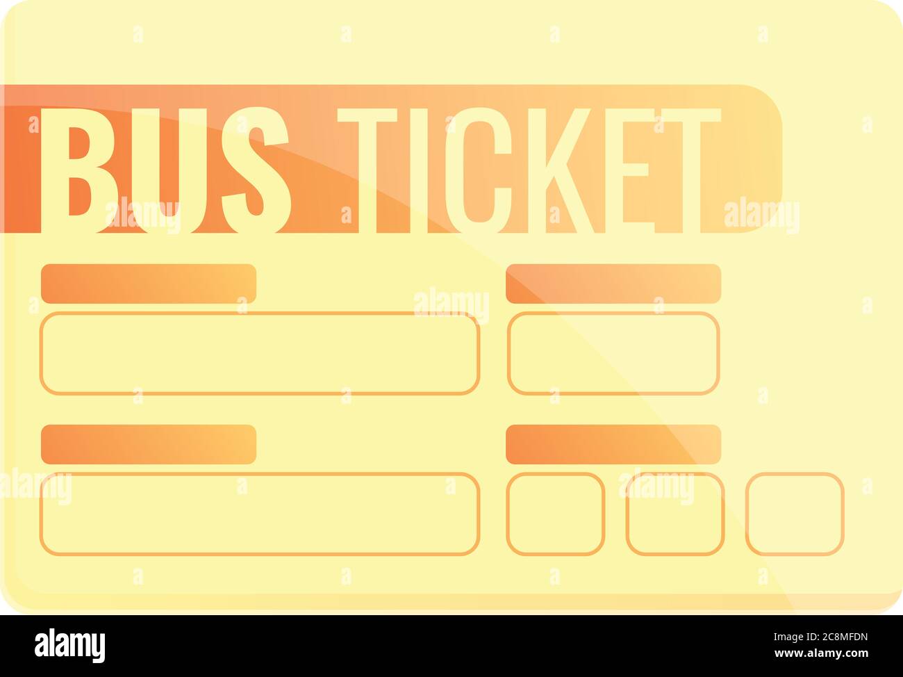 Bus ticket icon. Cartoon of bus ticket vector icon for web design ...