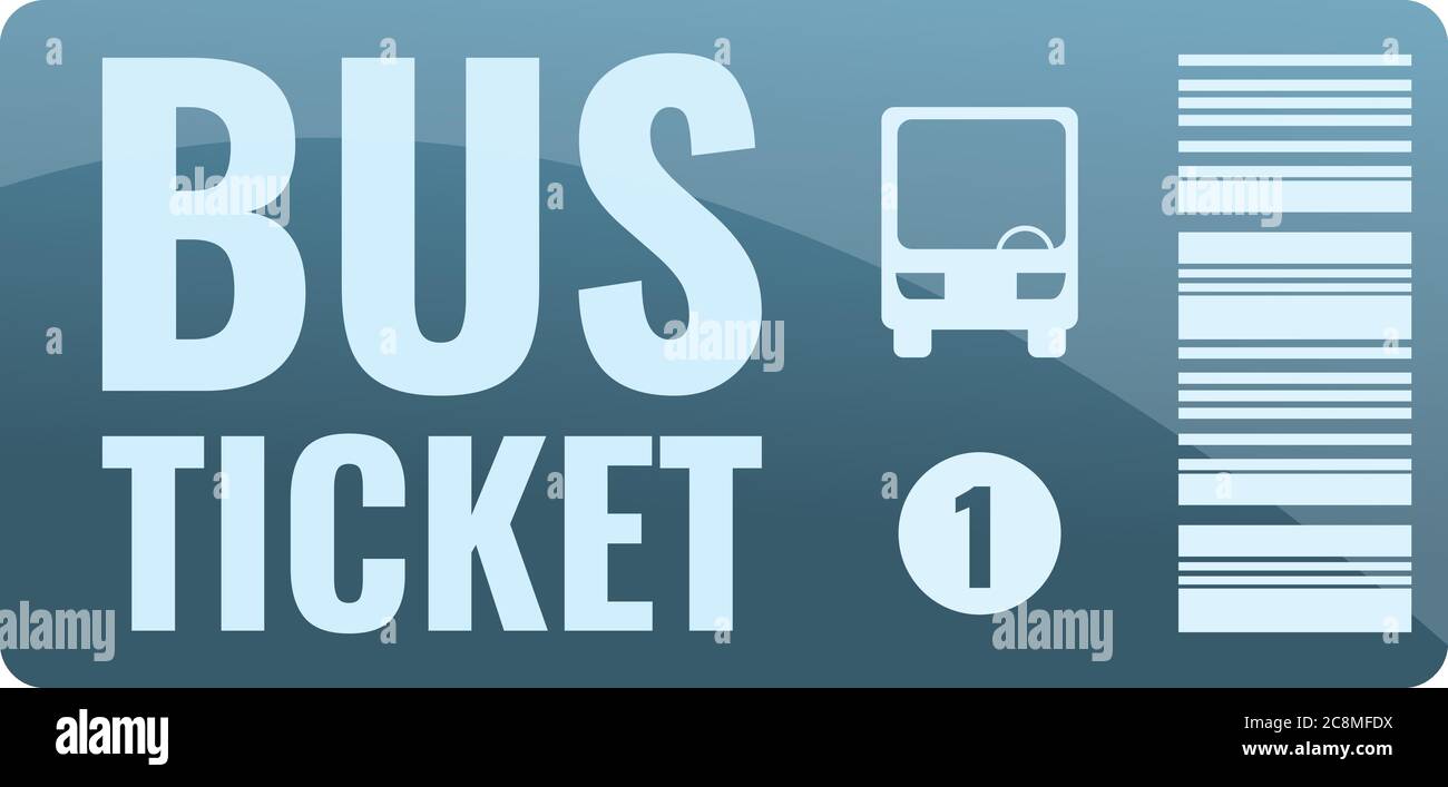 Bus ticket card icon. Cartoon of bus ticket card vector icon for web ...