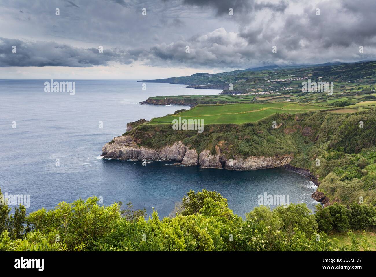 Landscape of the north coast of São Miguel island in azores from Santa ...