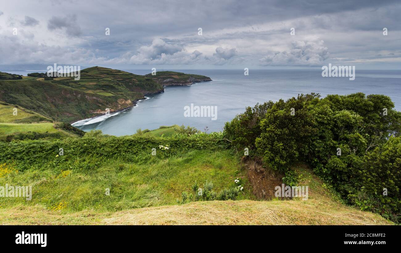 Landscape of the north coast of São Miguel island in azores from Santa ...