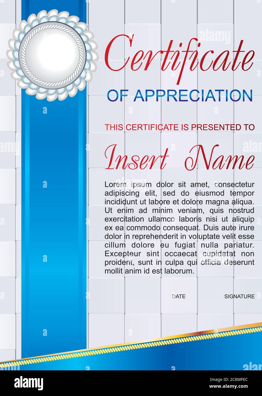 Vector template certificate of appreciation with colorful pattern ...