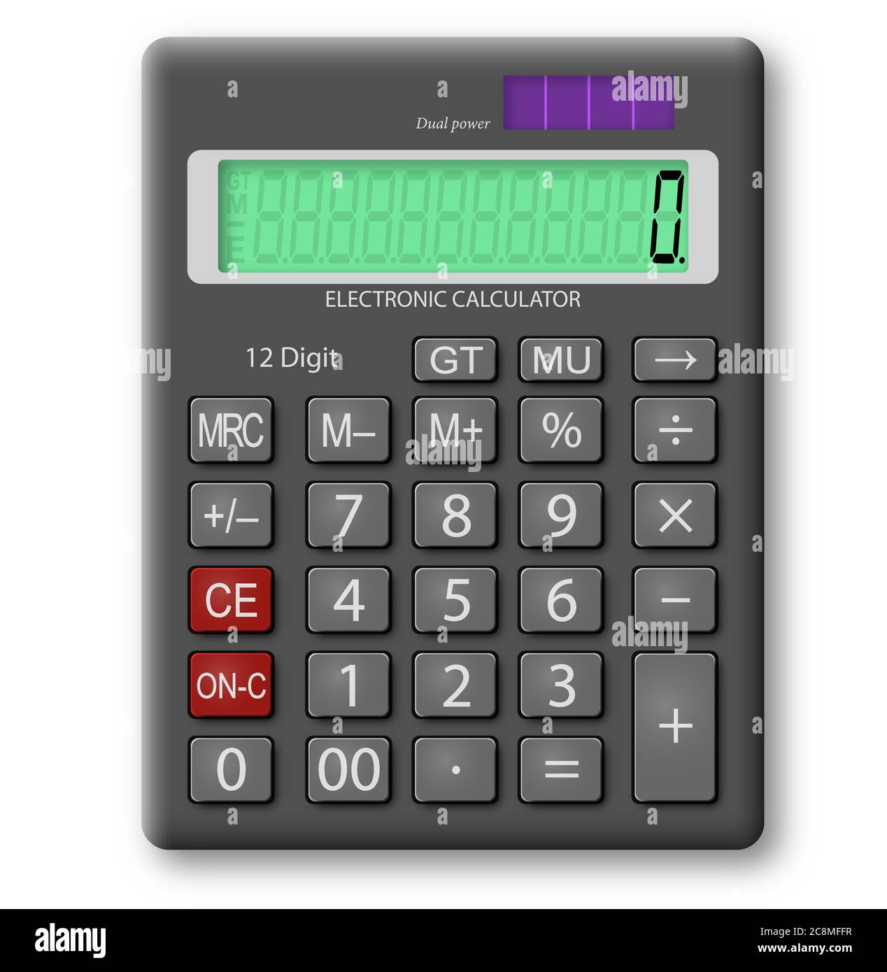 Gray realistic vector calculator. Arranged layers structure Stock Vector Image & Art - Alamy