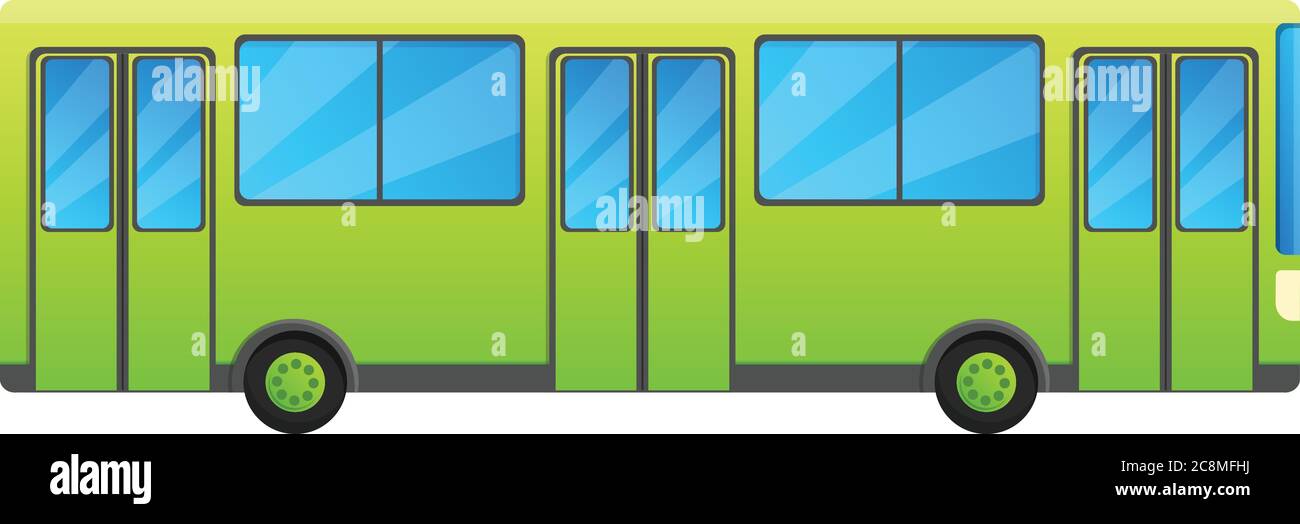 City bus icon. Cartoon of city bus vector icon for web design isolated ...