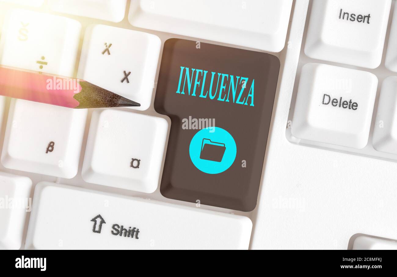 Text sign showing Influenza. Business photo showcasing any of various ...