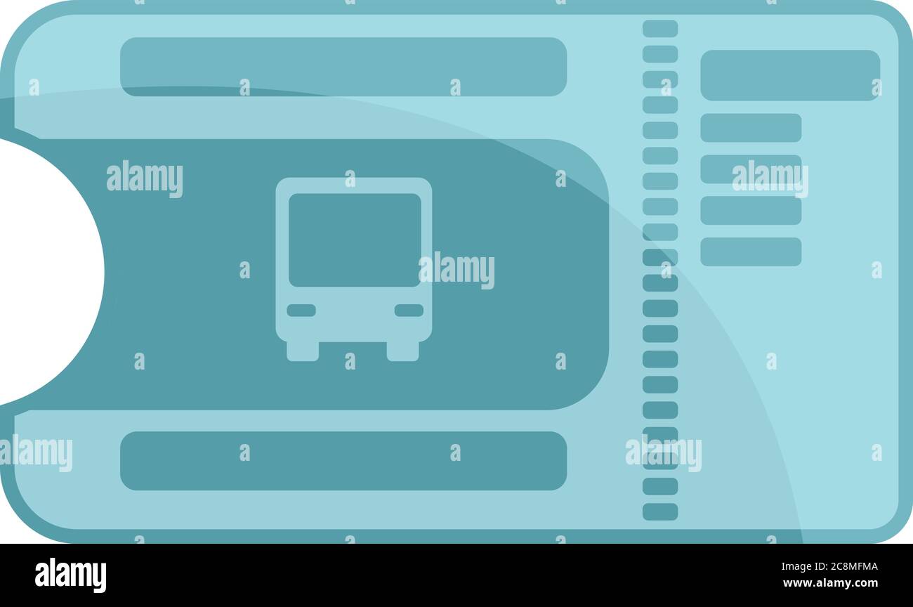 Modern bus ticket icon. Cartoon of modern bus ticket vector icon for ...