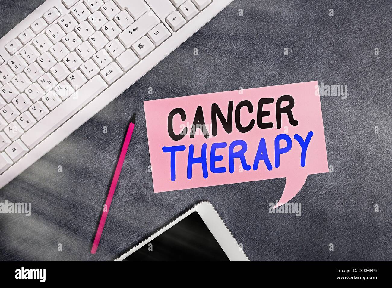 Handwriting text writing Cancer Therapy. Conceptual photo the treatment ...