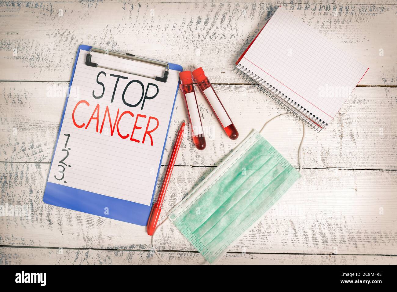 Conceptual hand writing showing Stop Cancer. Concept meaning prevent ...
