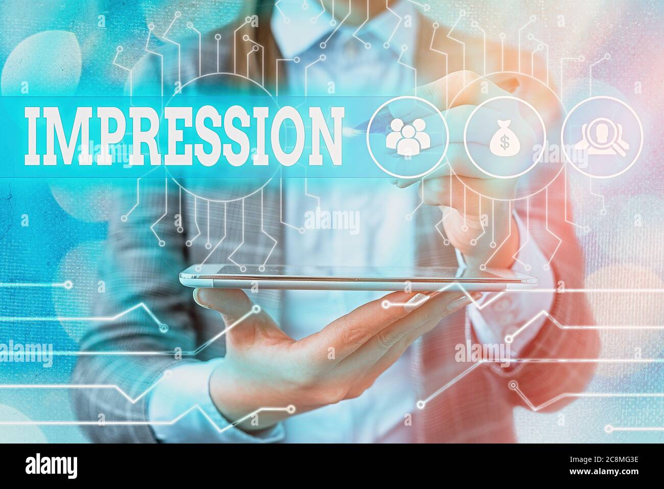 Text sign showing Impression. Business photo text opinion about ...